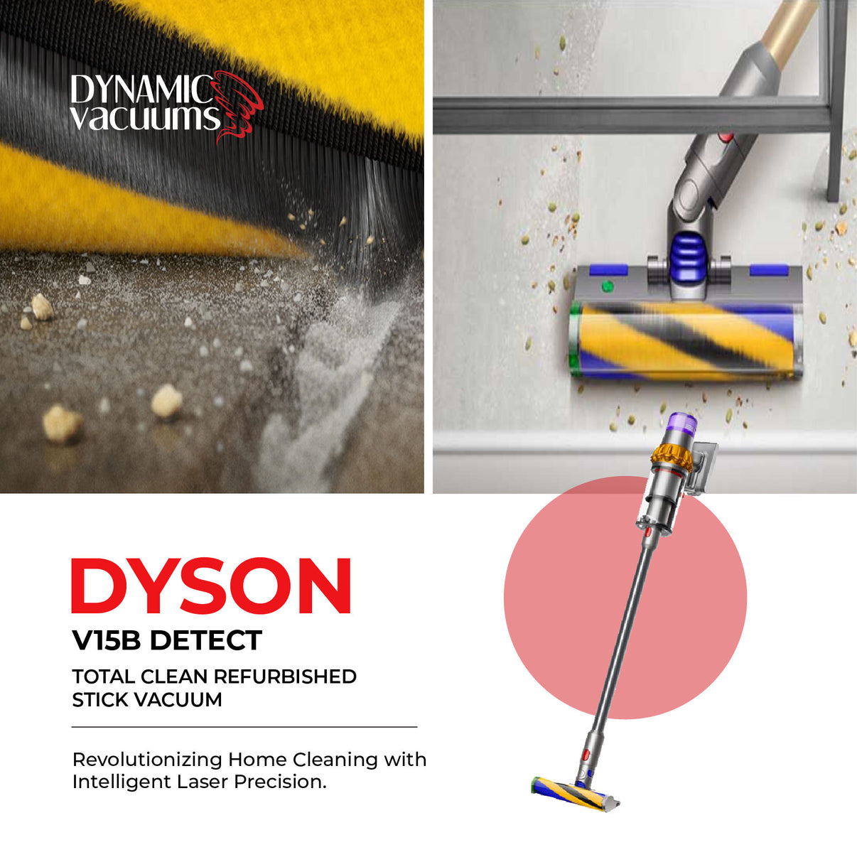 Dyson V15B Detect Total Clean Refurbished Stick Vacuum – Dynamic Vacuums