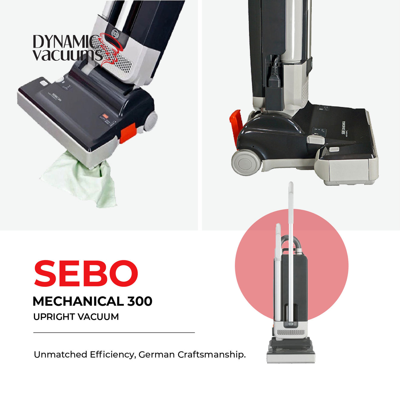Sebo Mechanical 300 Upright Vacuum – Dynamic Vacuums