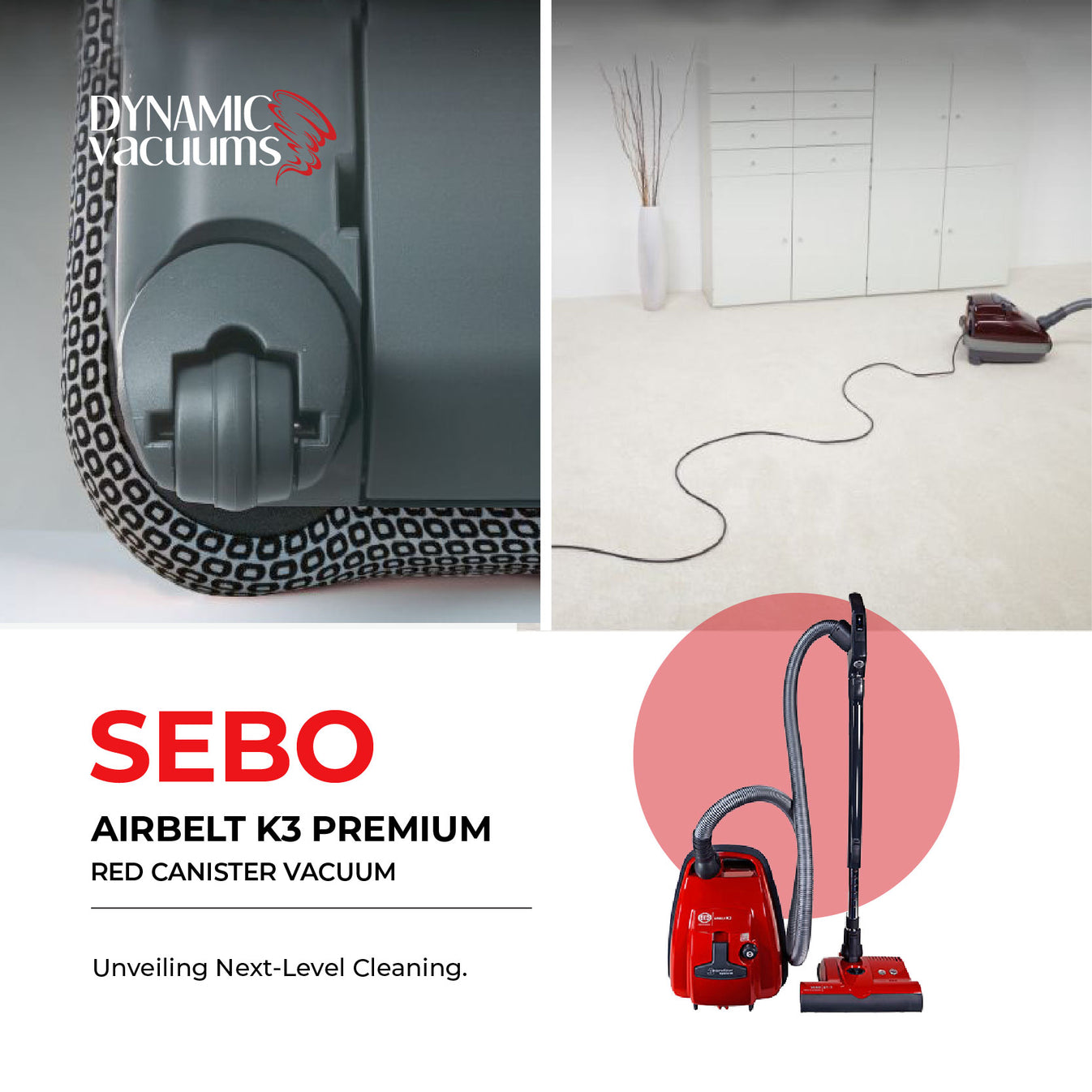 Sebo Airbelt K3 Premium Red Canister Vacuum – Dynamic Vacuums